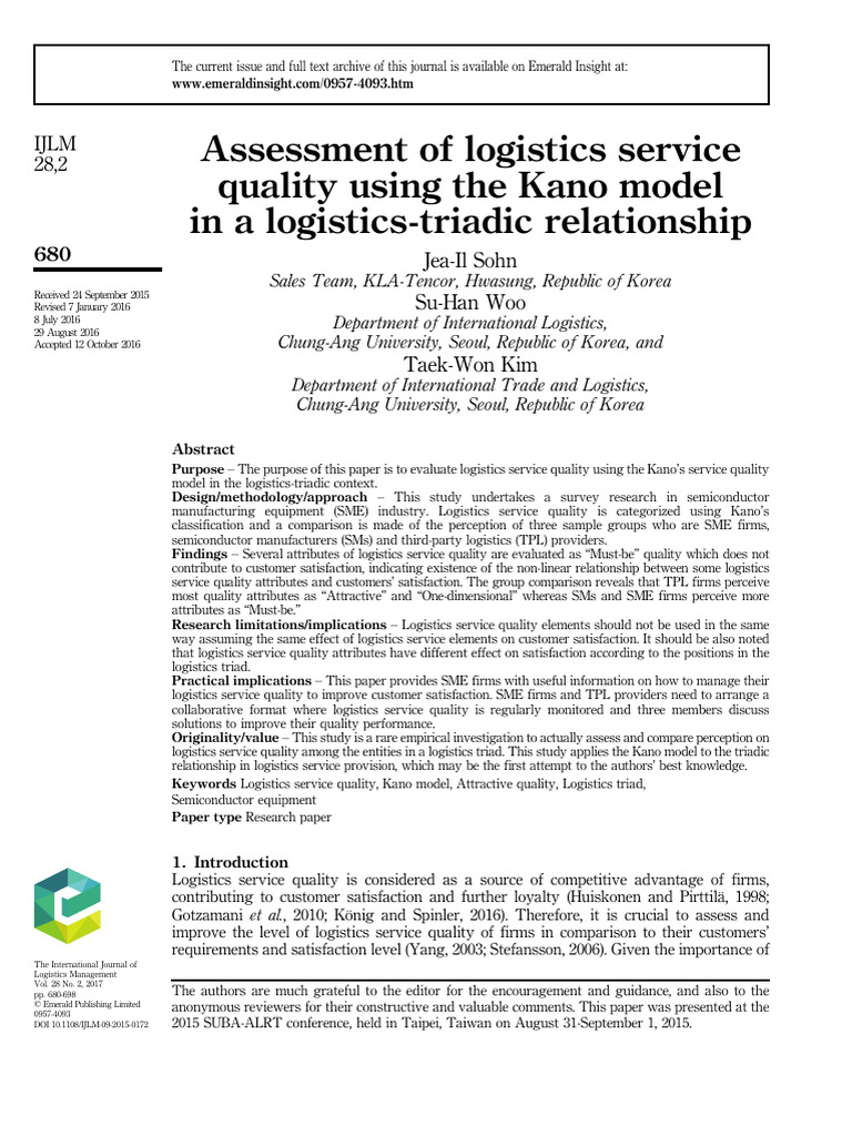 10-1108 - IJLM-09-2015-0172 Assessment of Logistics Service Quality ...
