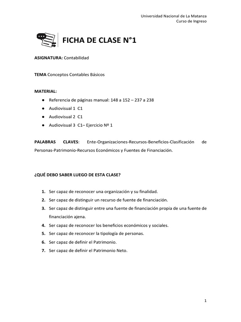 Ficha1 Clase1 1 | PDF