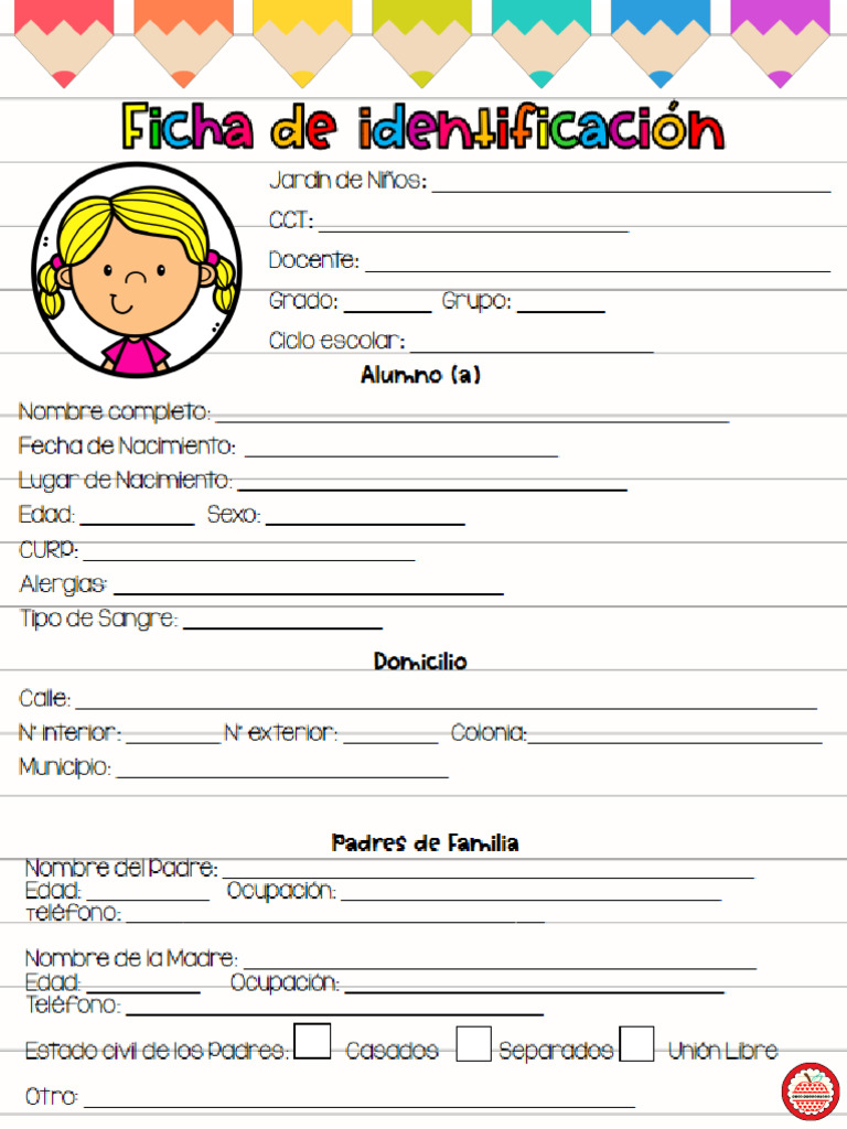 Ficha de Identificación Miss Preeschool | PDF