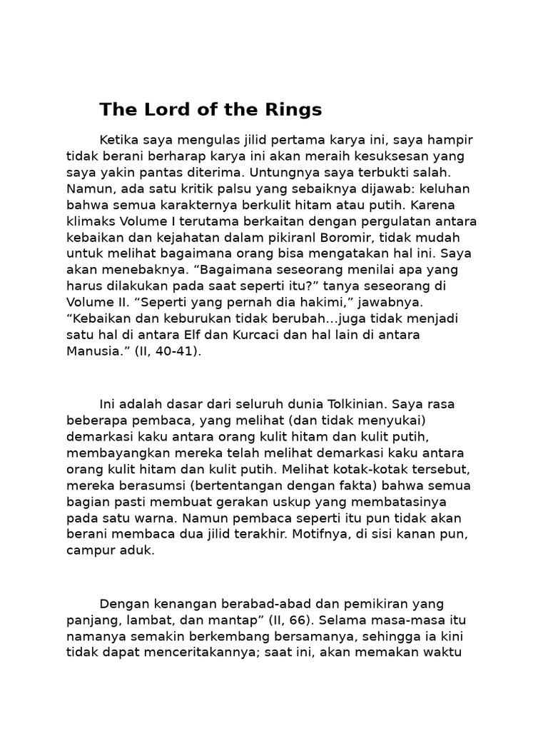 The Lord of The Rings | PDF