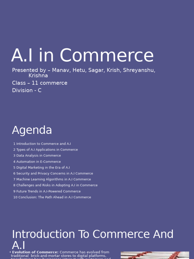 AI in Commerce | PDF