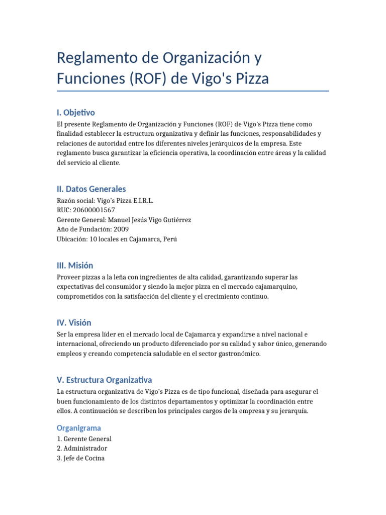 ROF Vigos Pizza | PDF