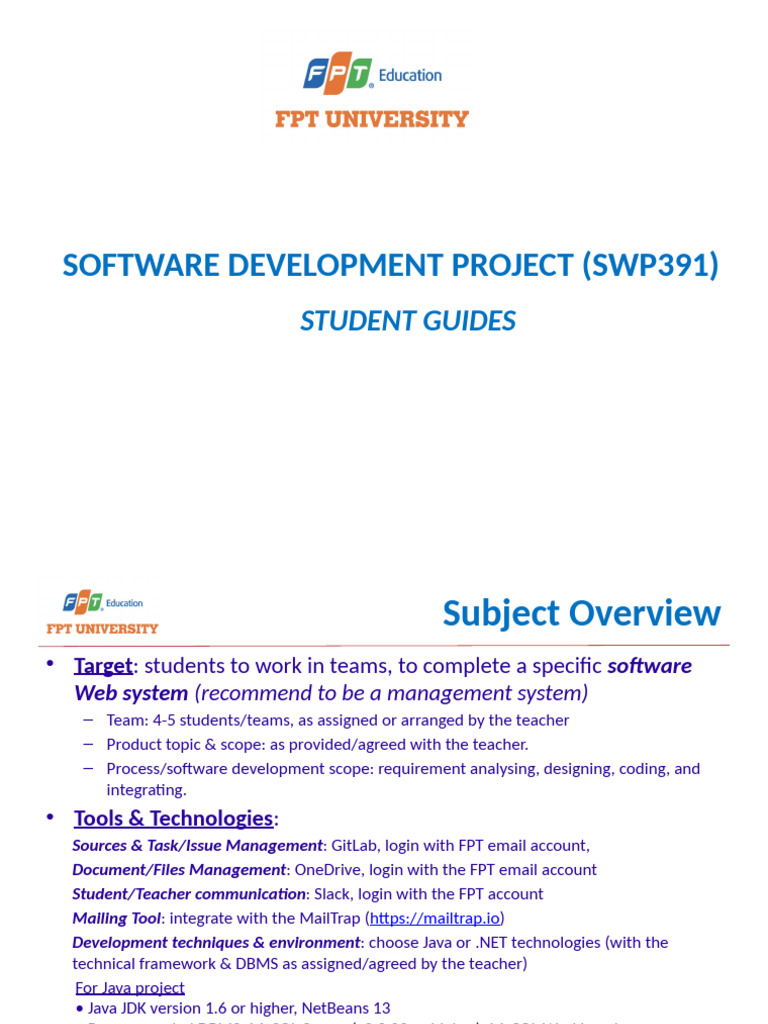 SWP391 Student Guides | PDF