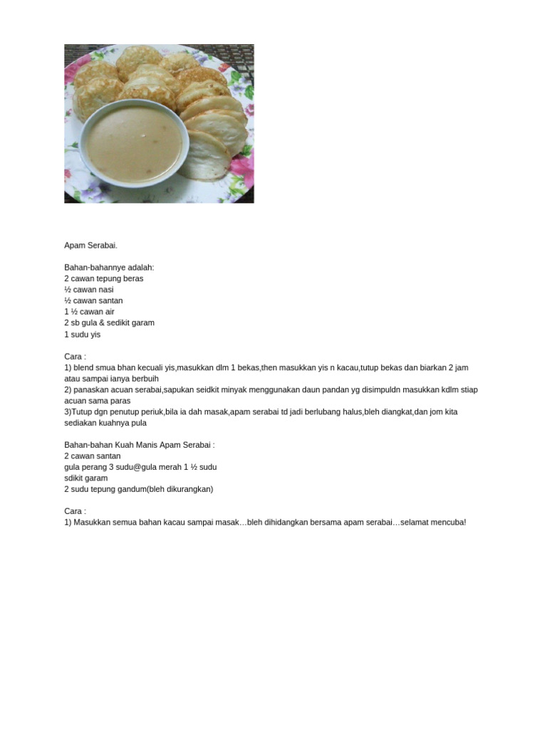 Apam Serabai | PDF