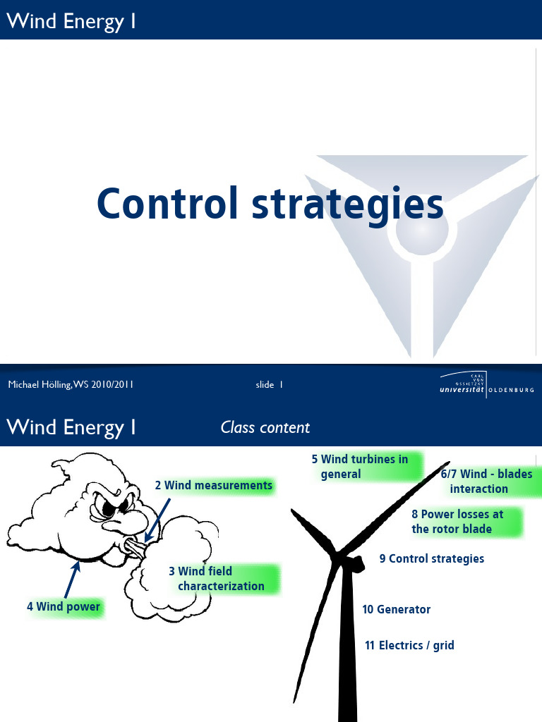 Wind Energy - Control Strategies | PDF | Wind Turbine | Turbine