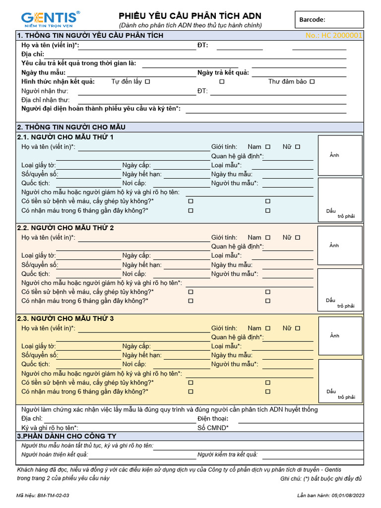 BM-TM-02-02 - Ver05-PYC ADN HC - 01082023 | PDF