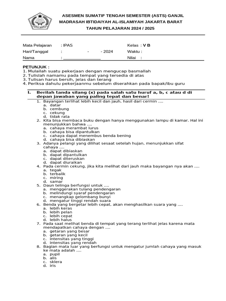 Asts Ipas Kelas 5B | PDF