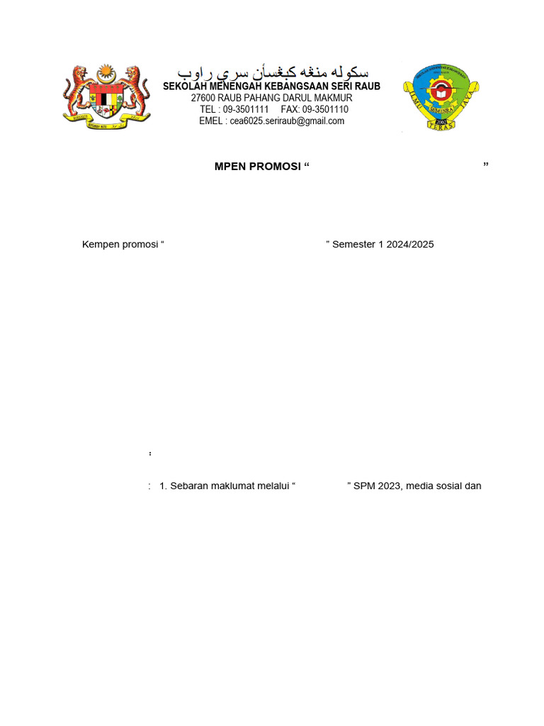 Kempen Moh Kite Masuk Tingkatan 6 | PDF