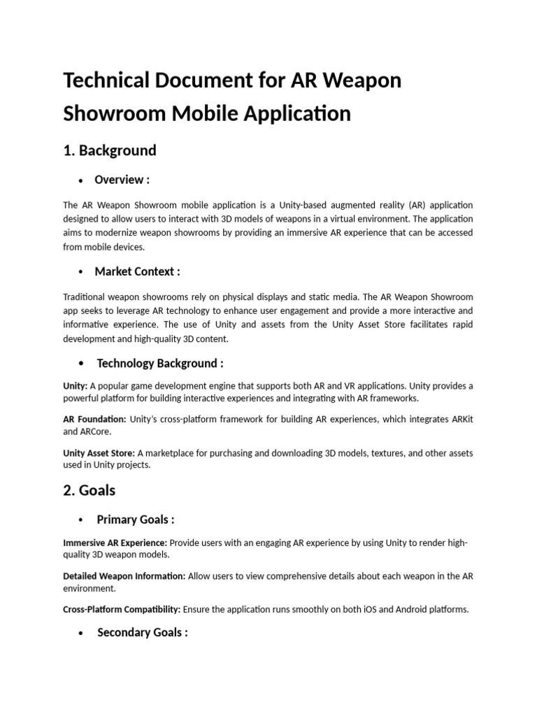 Technical Document AR Weapon | PDF
