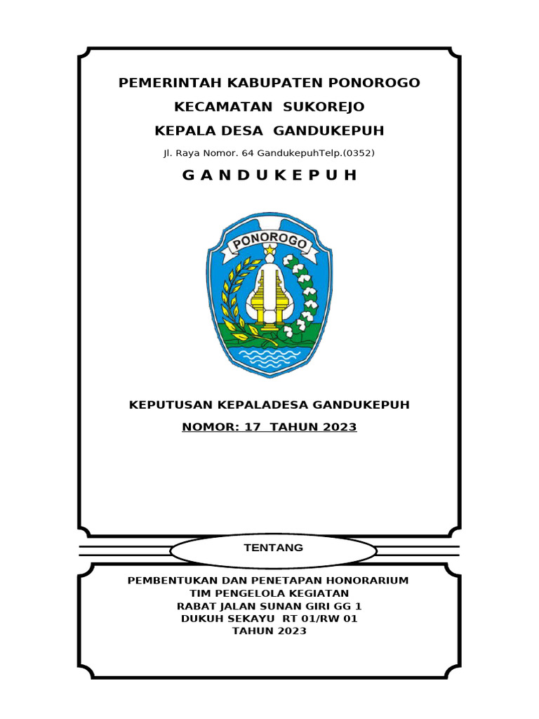 No. 03 SK TPK Tahun 2024 | PDF