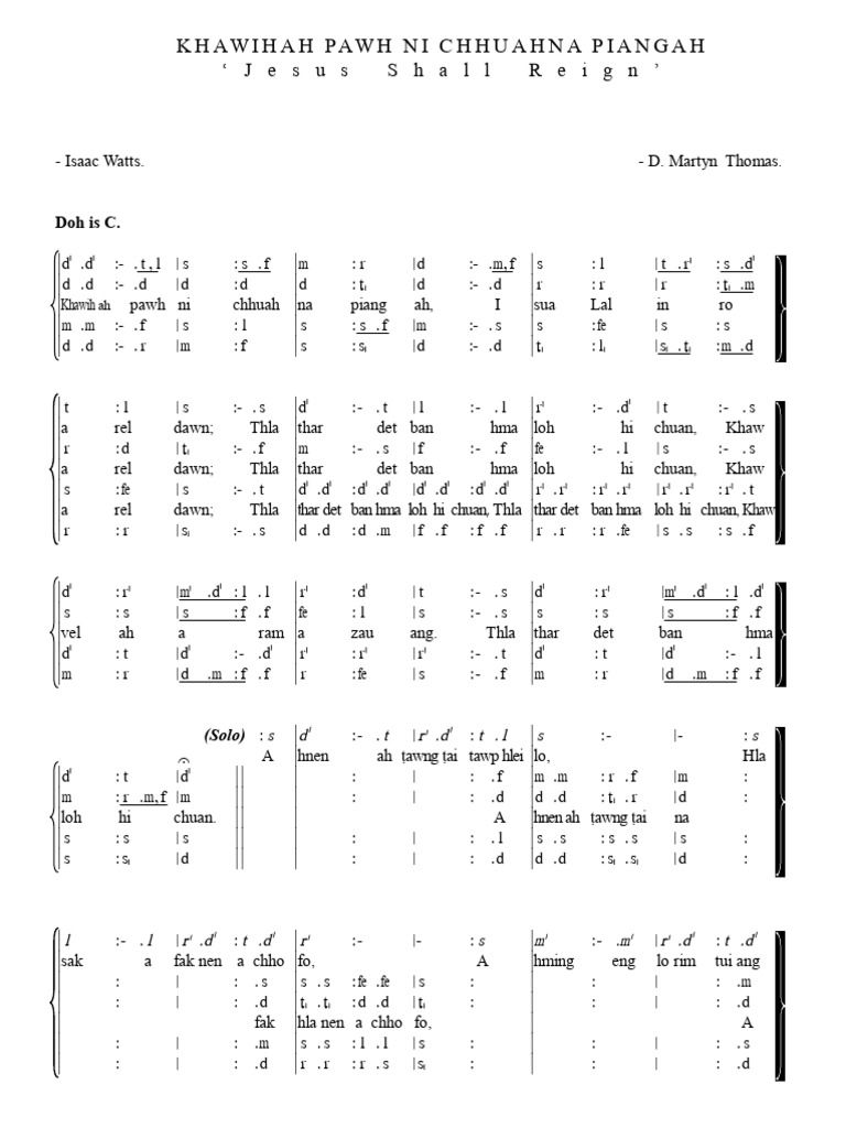 Khawiah Pawh Ni Chhuahna Apiangah | PDF