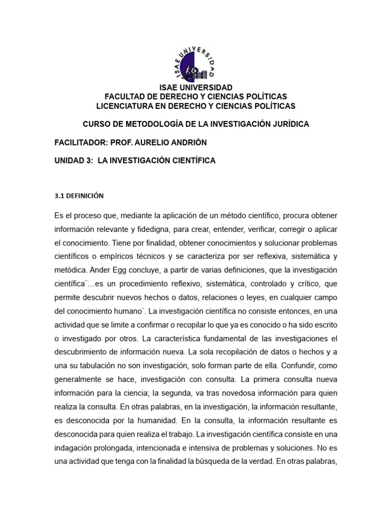 U3-La-Investigacion-Cientifica 7879 0 | PDF
