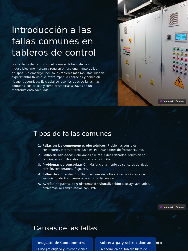 Introduccion A Las Fallas Comunes en Tableros de Control | PDF