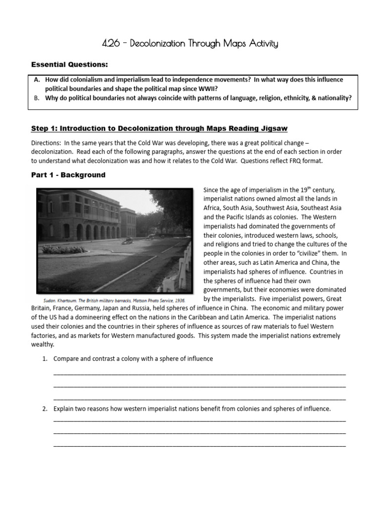 4 26 Decolonization Through Maps Questions Pdf