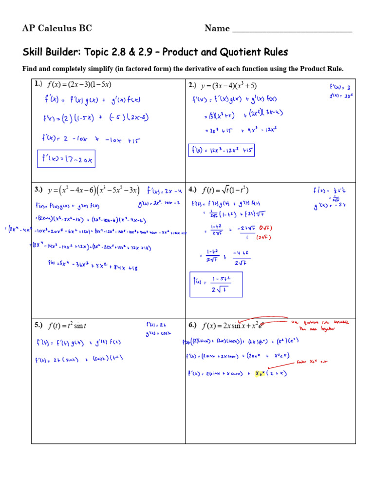 AP Calculus AB Workbook Unit 1-8 | PDF