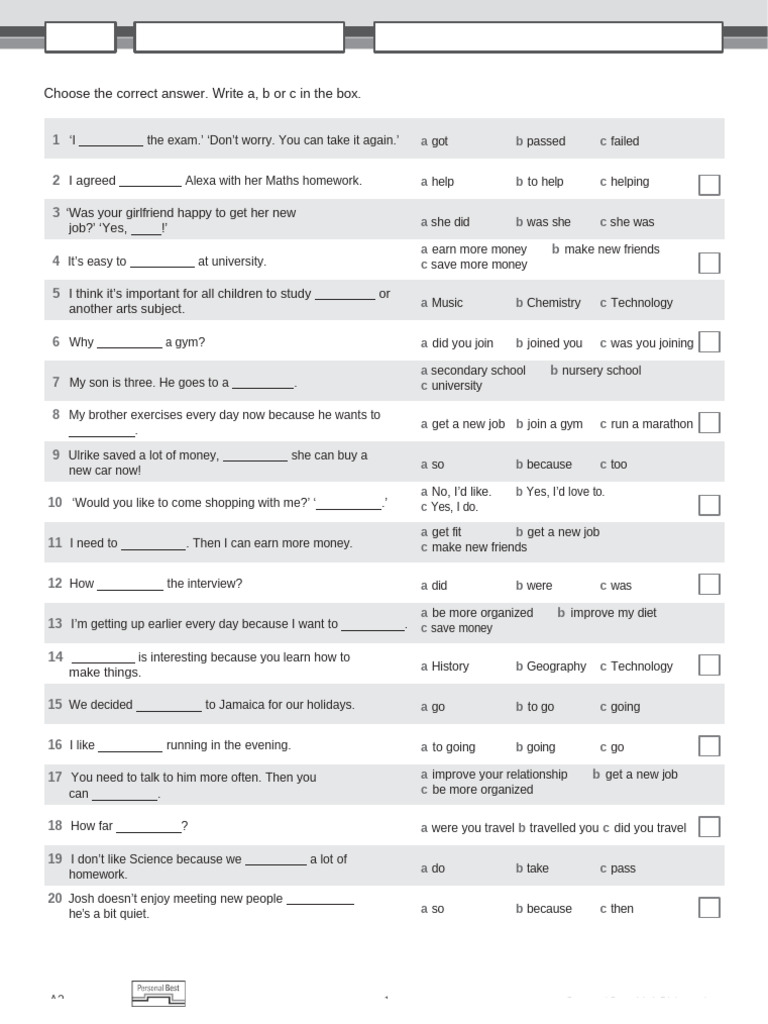 Test B - Test Progress Edit | PDF
