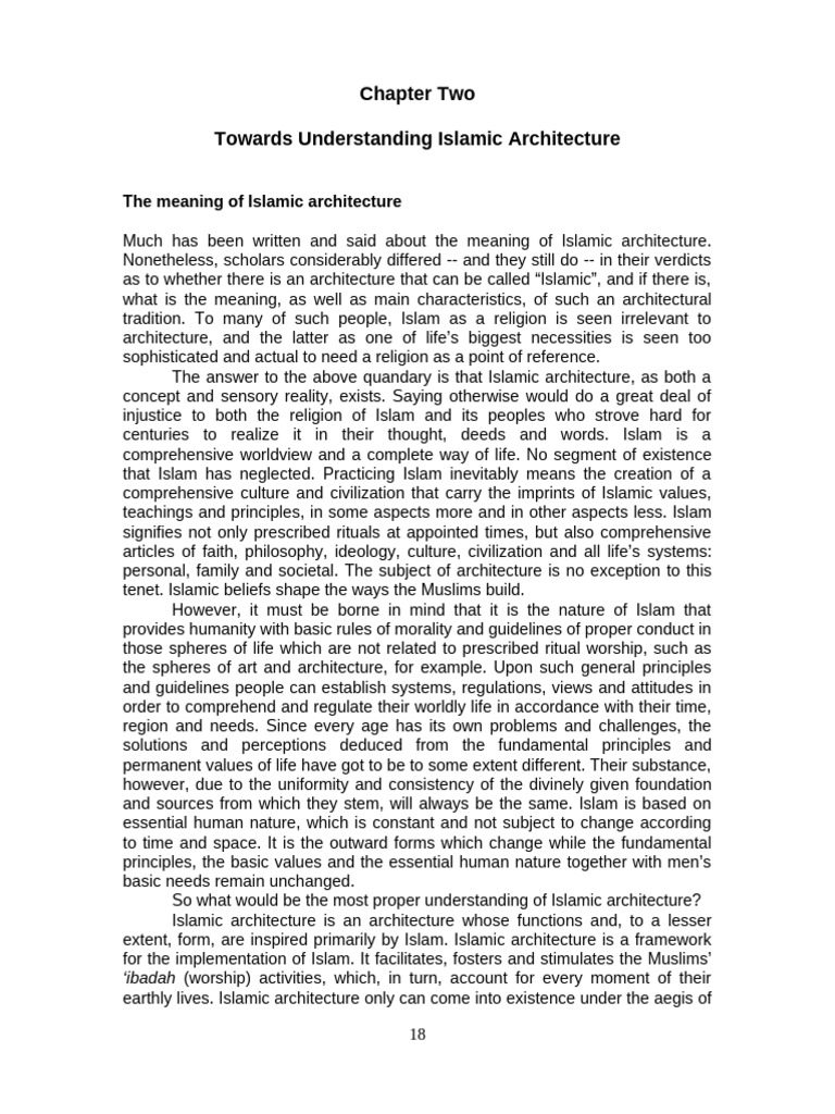 Chapter 2 TWOIslamic Architecture | PDF