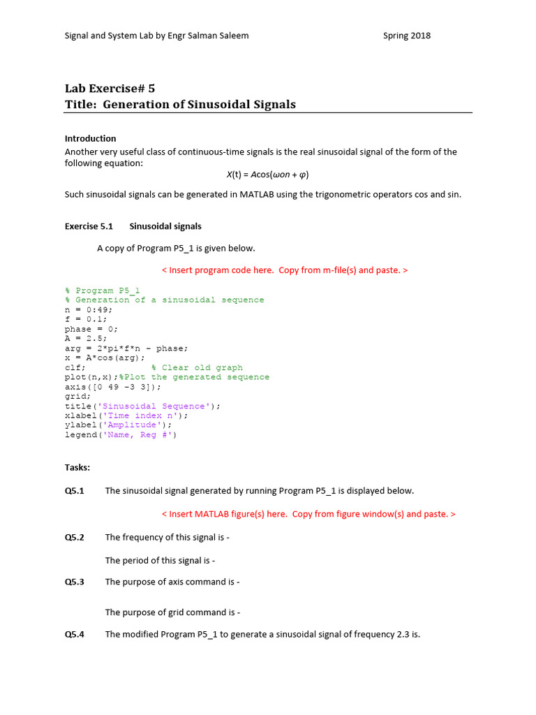 Signal And System New Lab 5 Clo2 Pdf 