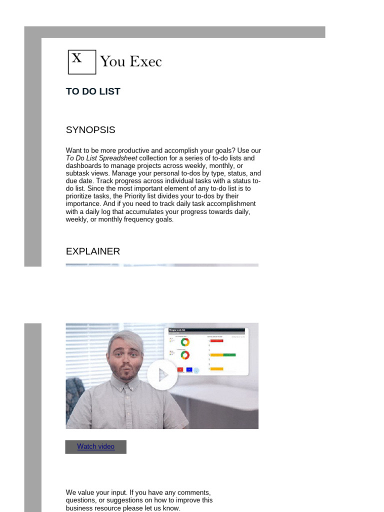 You Exec - To Do List Complete | PDF