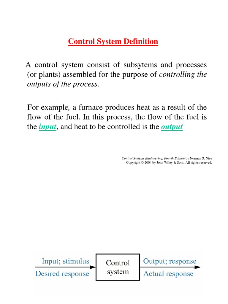 CH 01 | PDF | Control System | Control Theory