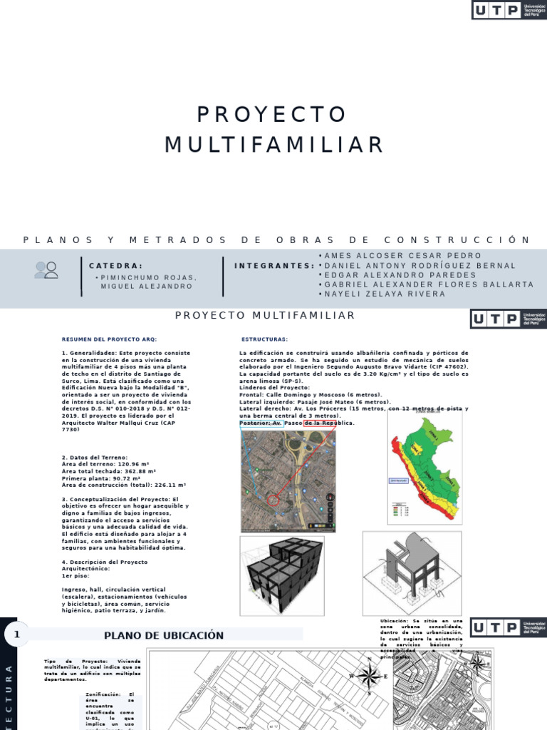 PROYECTO MULTIFAMILIAR | PDF
