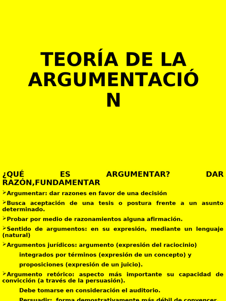 Teoria de La Argumentacion | PDF | Argumento | Teoría de la argumentación