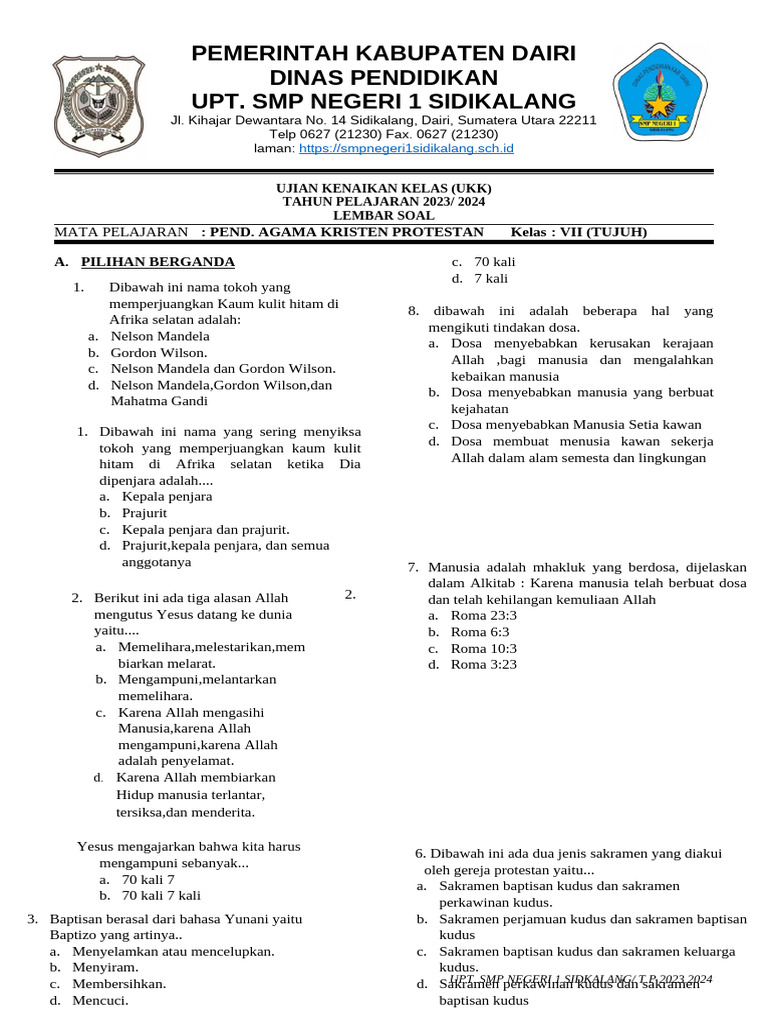 Pend. Agama KP Vii Indah 2024 | PDF