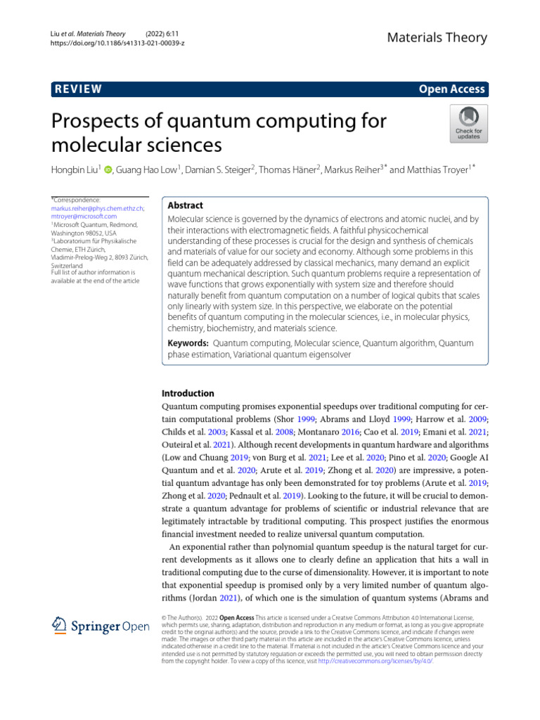 Prospects of Quantum Computing For | PDF