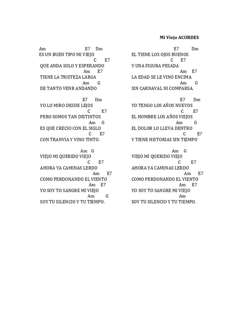 Mi Viejo ACORDES | PDF