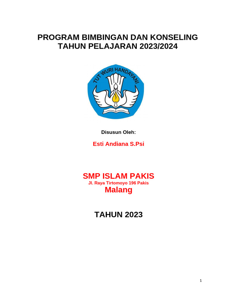 A. Program BK Merdeka Belajar Revisi | PDF