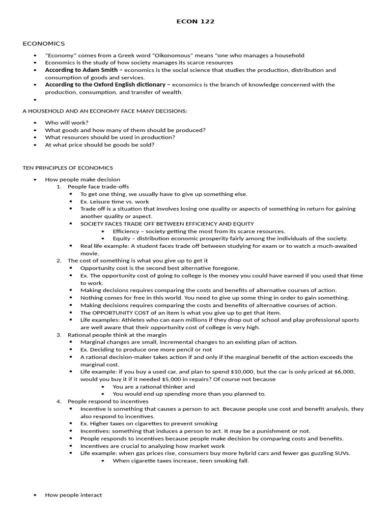 Econ 122 Notes Pdf