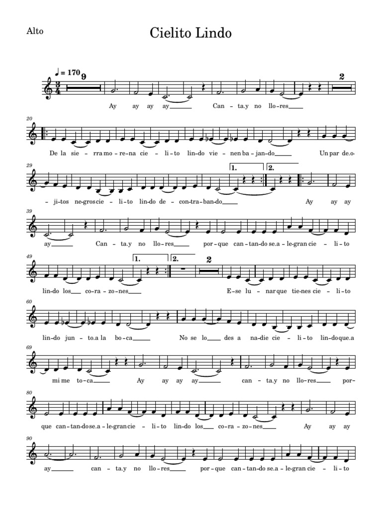 Cielito Lindo Satb-Alto | PDF