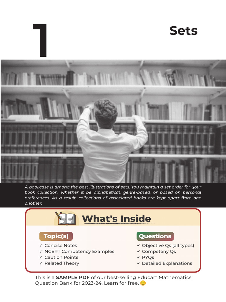 CBSE XI Mathematics - Chap 1 (Sets) | PDF