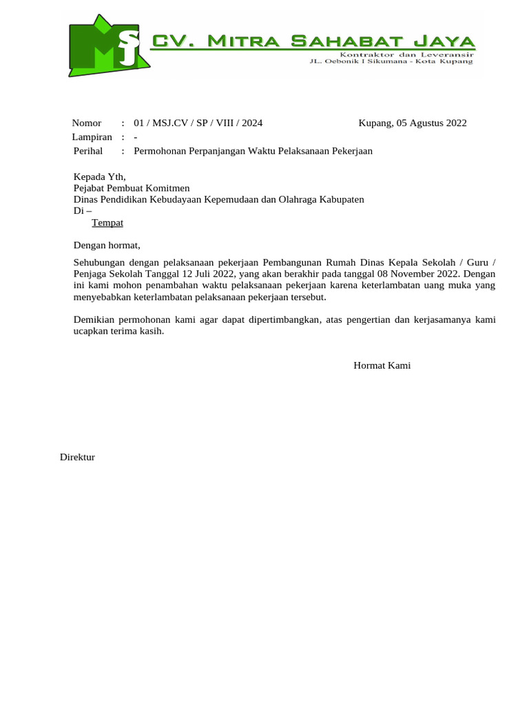 Contoh Surat Cco | PDF