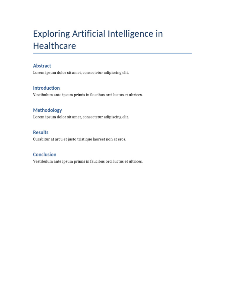 Exploring Artificial Intelligence in Healthcare | PDF