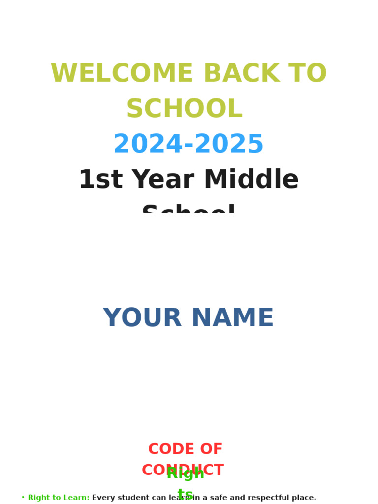 Back To School 2024-2025 | PDF