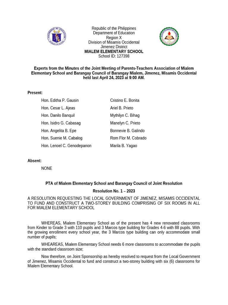 Joint Resolution | PDF