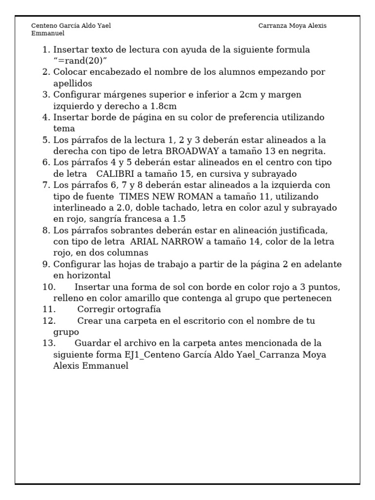 EJ1 - Centeno García Ao Yael - Carranza Moya Alexis Emmanuel | PDF