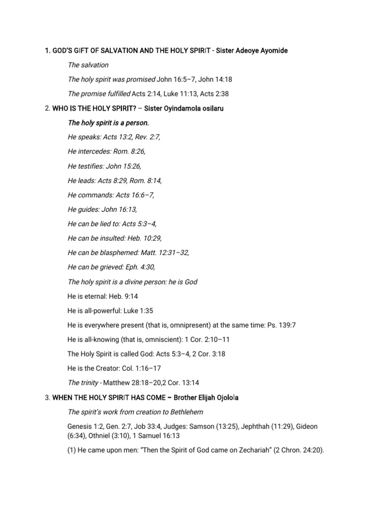 Understanding the Holy Spirit | PDF | Acts Of The Apostles | Holy Spirit