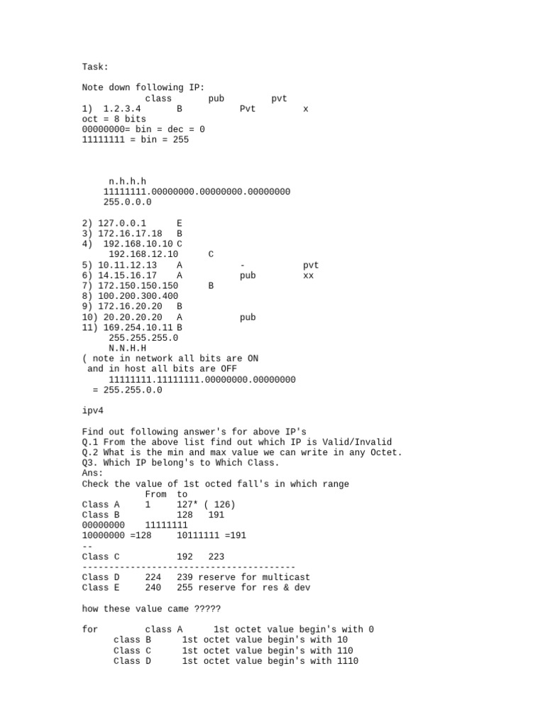 0 - IP - Basics | PDF