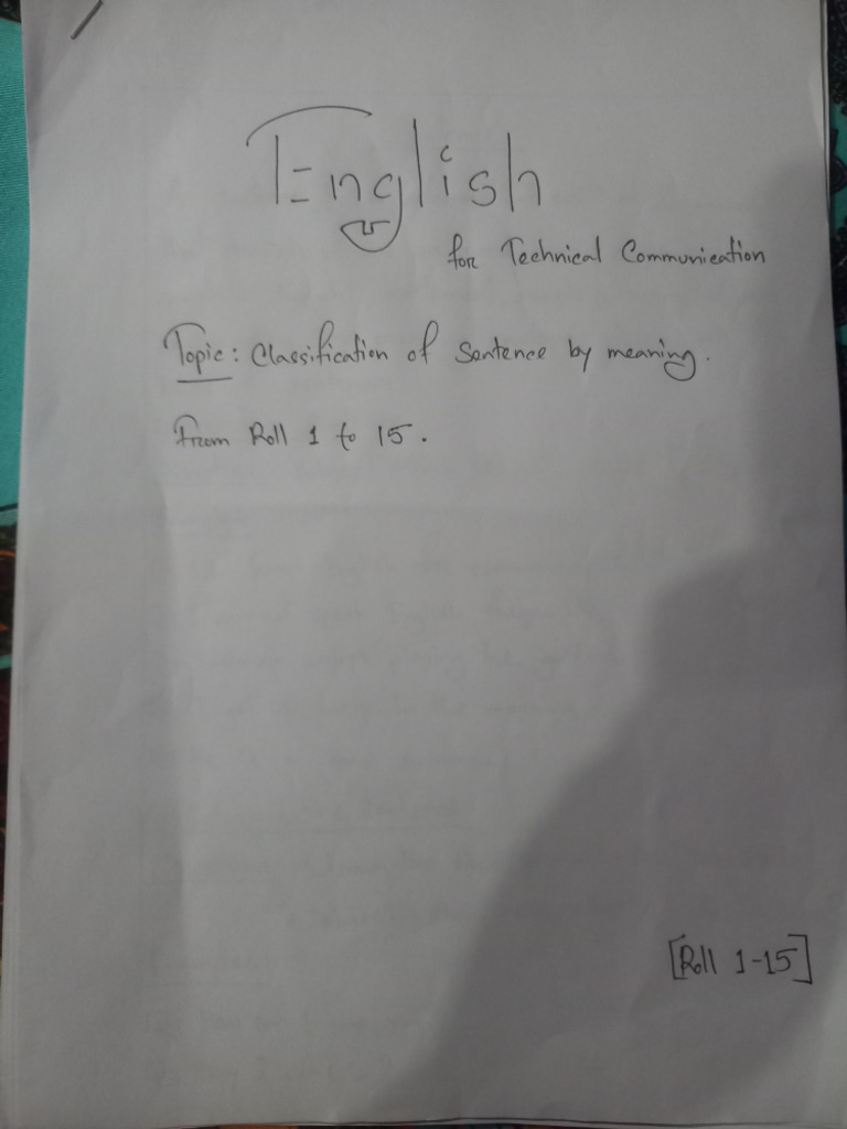 English Group Work - 01 | PDF