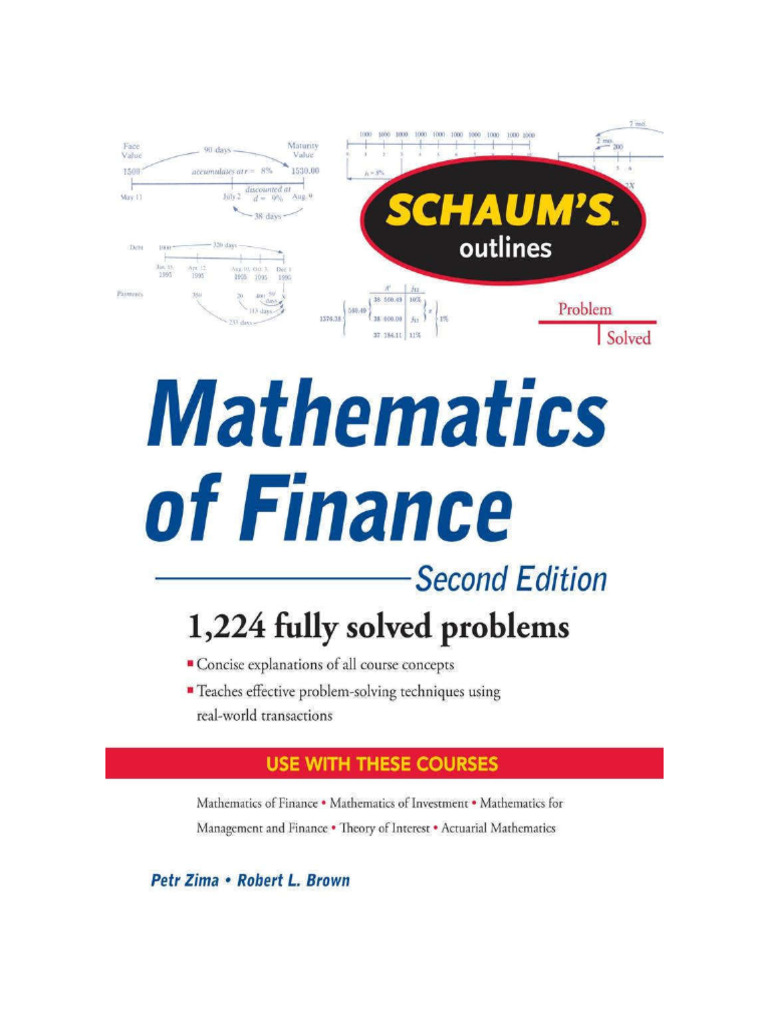 Schaums Outline of Mathematics of Finance, Second Edition (Schaums Outlines) by Brown, Robert ...