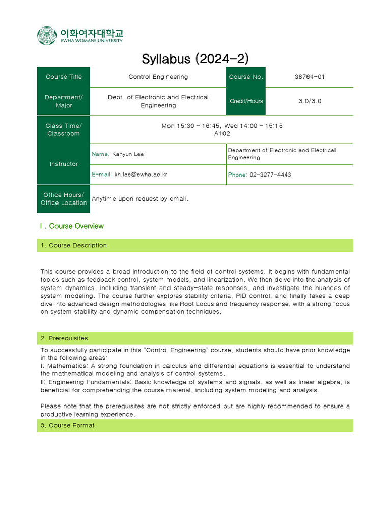 2024 2 ControlEng Syllabus | PDF