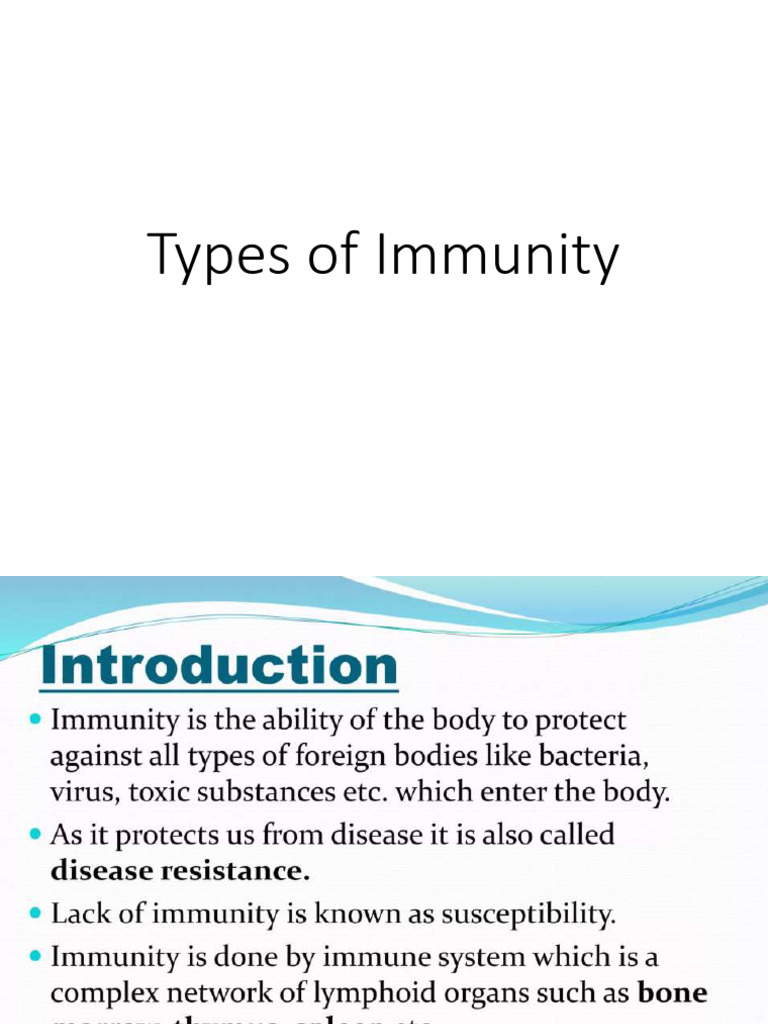 Types of Immunity | PDF