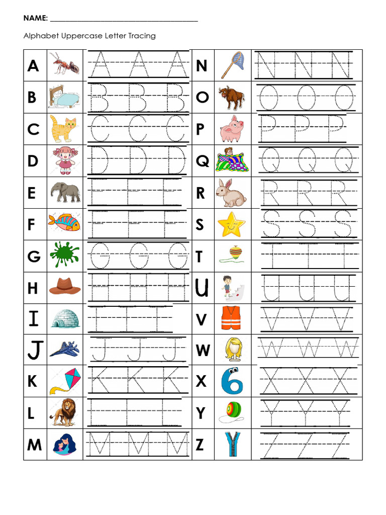 Alphabet Uppercase Letter Tracing | PDF