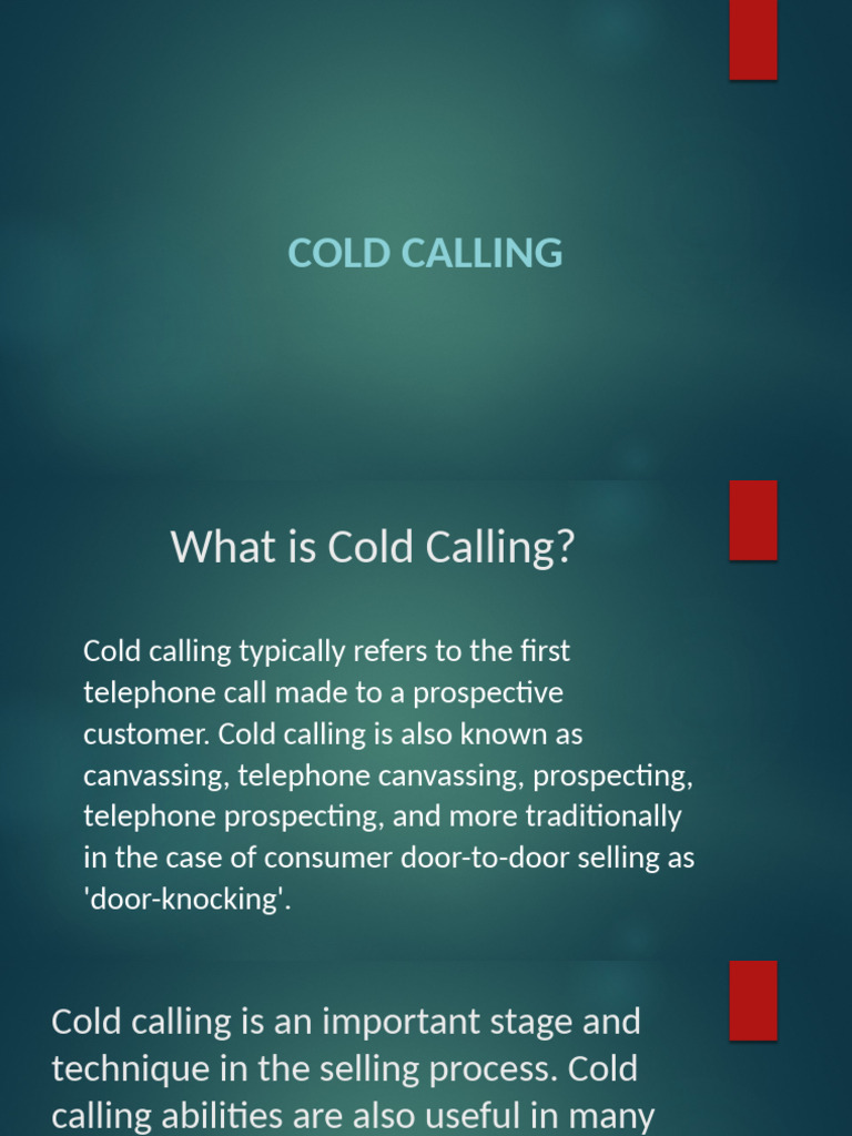 Cold Calling | PDF