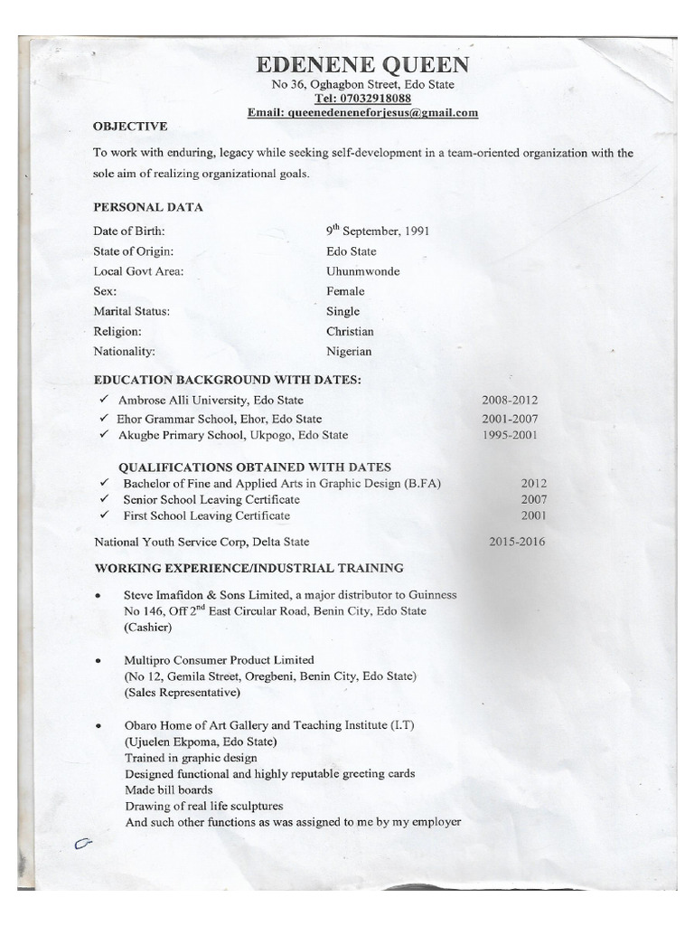 CV Front | PDF