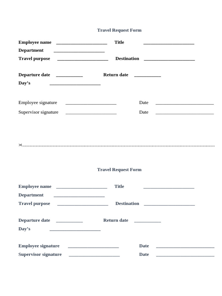 Travel Request Form | PDF