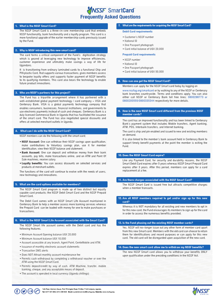 nssf_smart_card_faqs | PDF