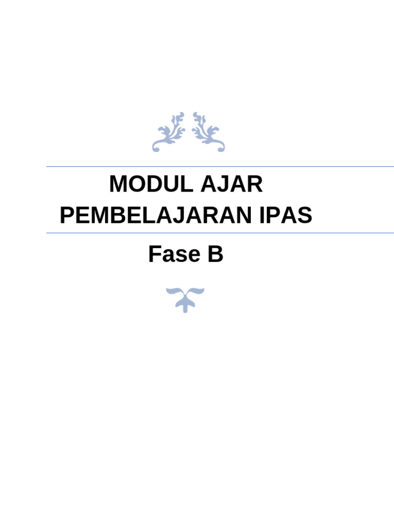 MOdul Ajar Kumer Ipas Fase B Sem 1 | PDF